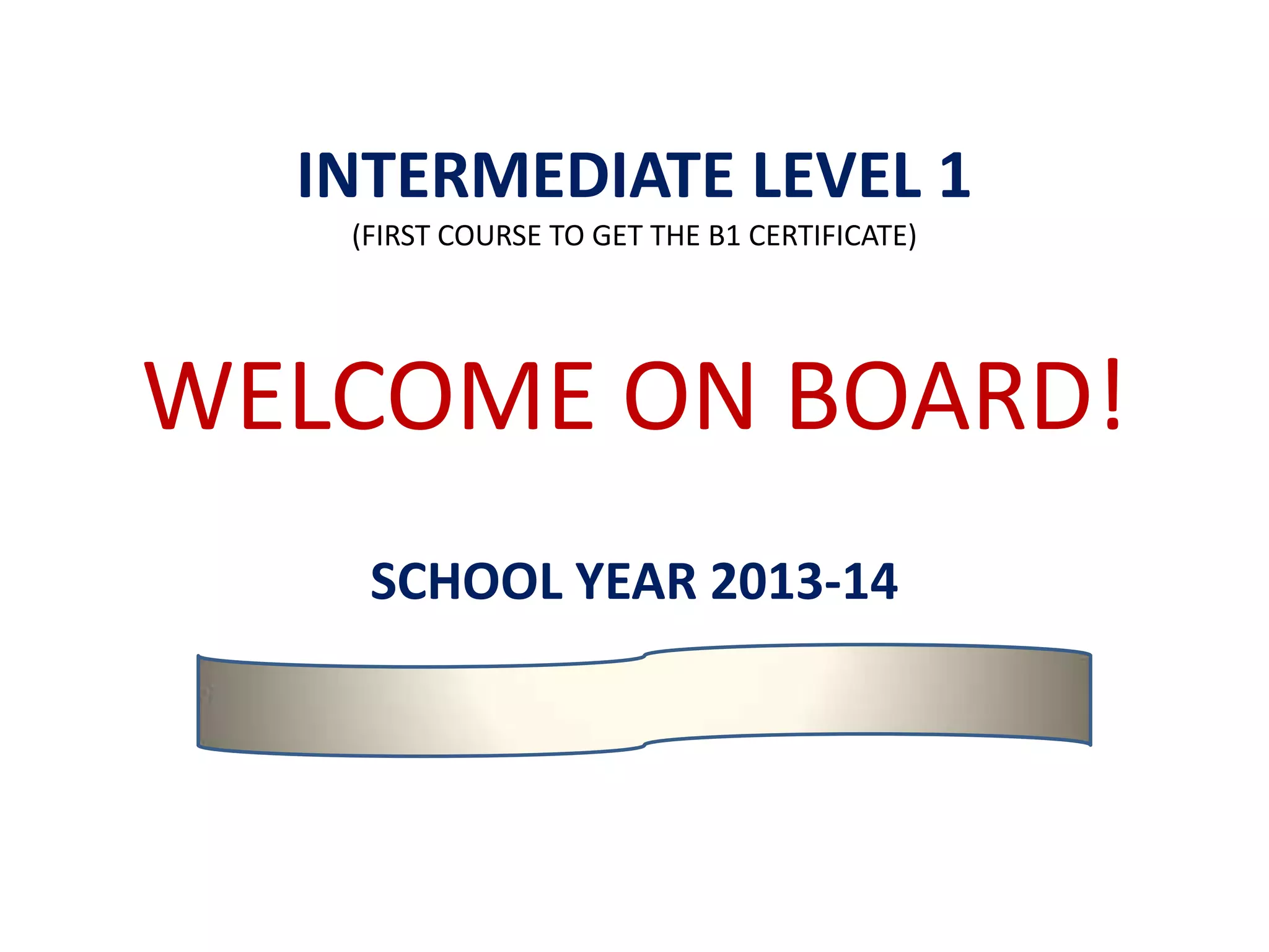 PRESENTATION Level intermediate 1 | PPTX