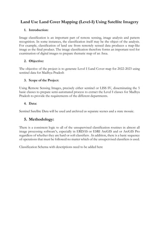 Level I Satellite image Classification-Thematic Map for multipurpouse ...