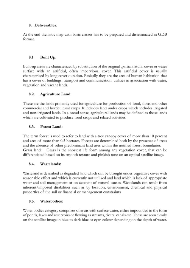Level I Satellite image Classification-Thematic Map for multipurpouse ...