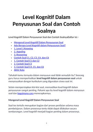 level Kognitif dalam pembuatan soal.docx