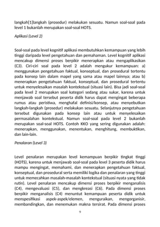 level Kognitif dalam pembuatan soal.docx