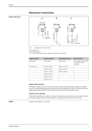 Level limit switch-Soliswitch FTE30 | PDF