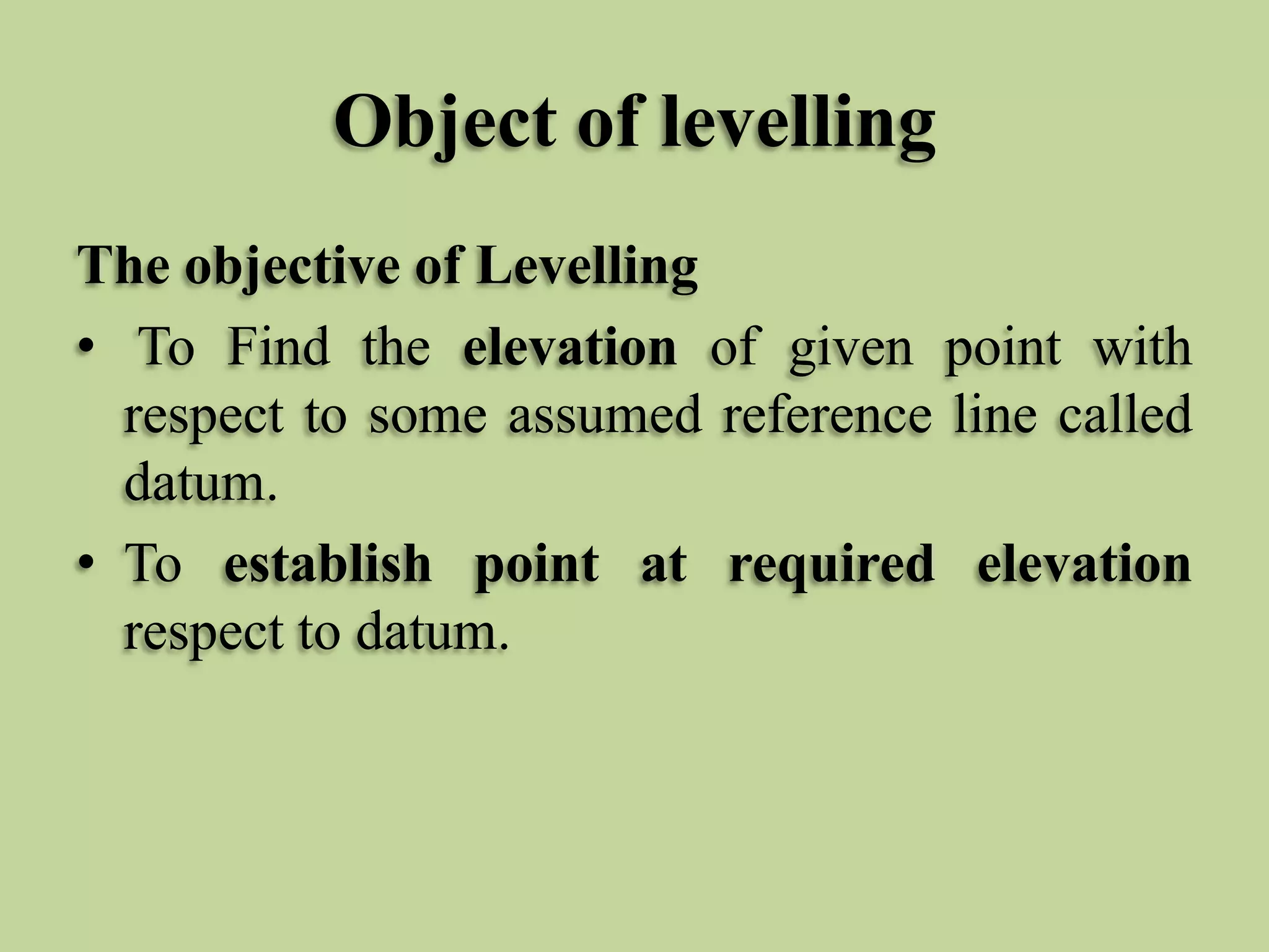 Levelling | PPTX