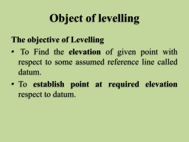 Levelling | PPTX
