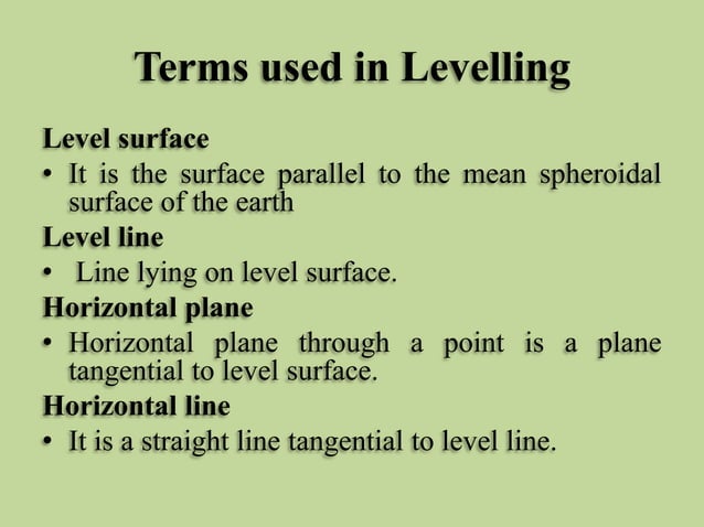 Levelling | PPTX