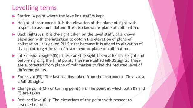 Levelling in Surveying | PPT