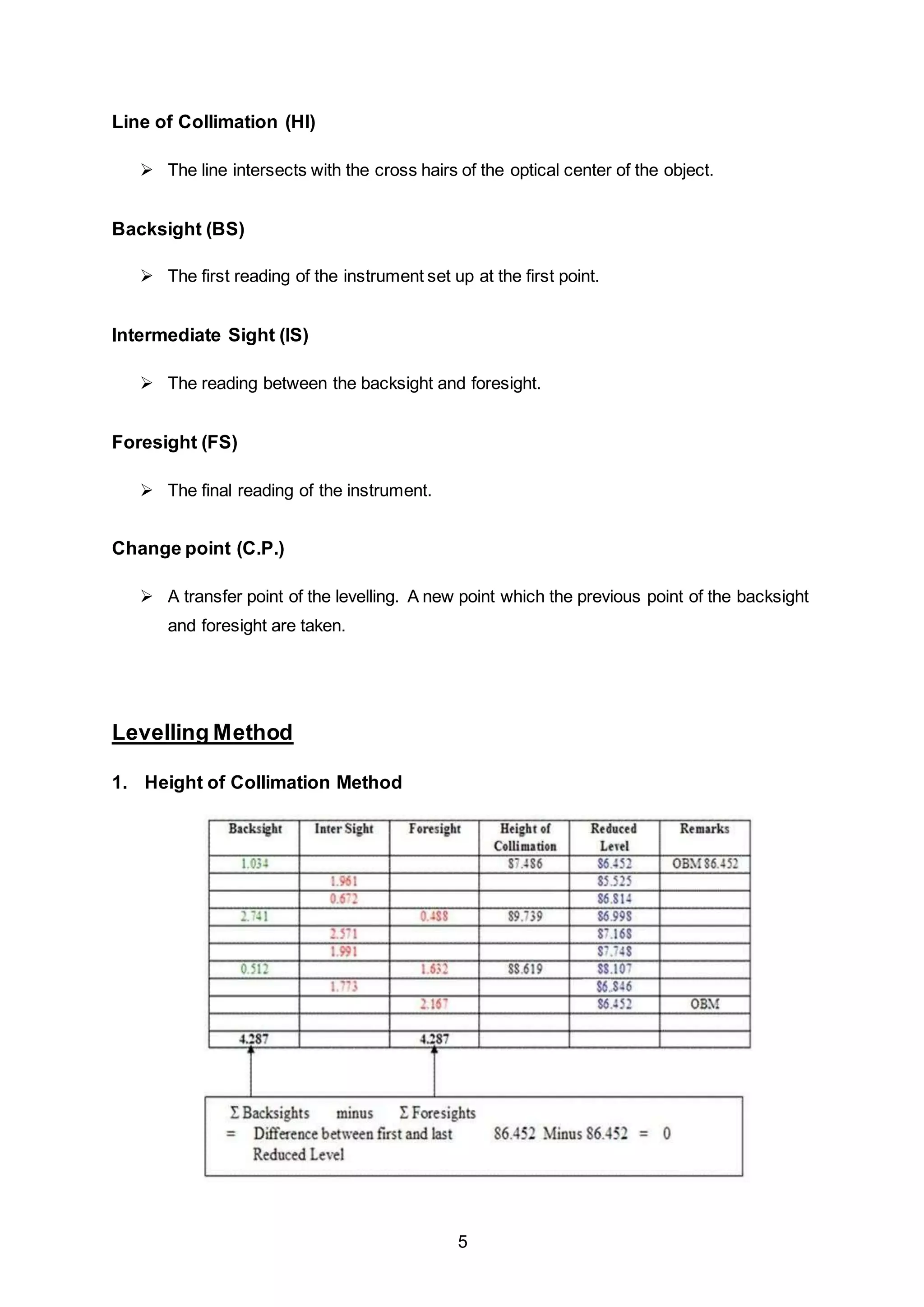 Assignment 1 - Levelling | DOCX