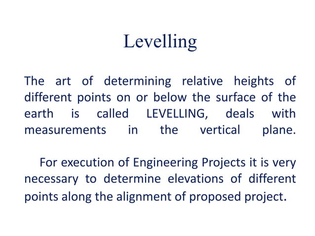 Levelling | PPTX