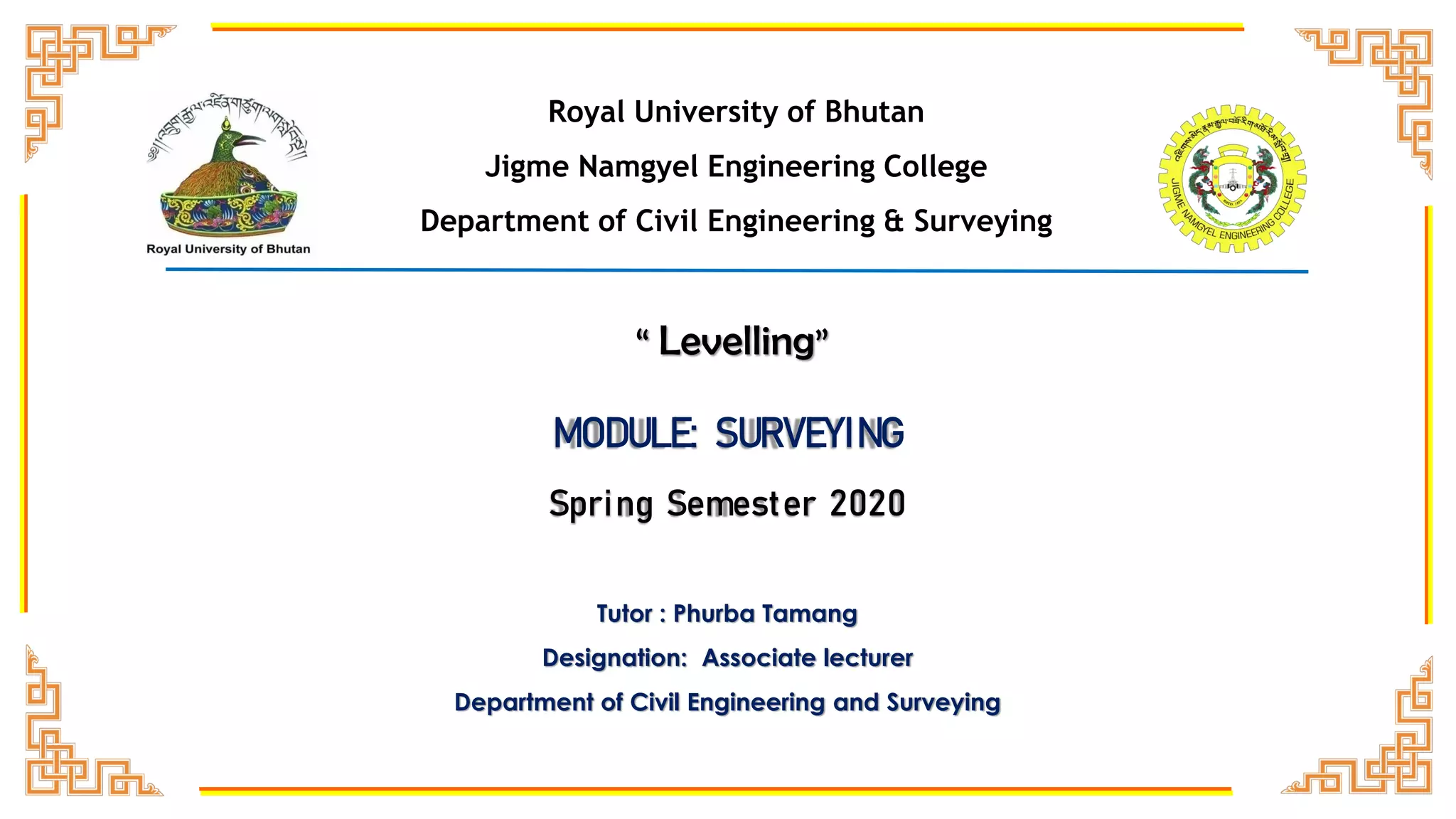 Levelling in Surveying | PDF