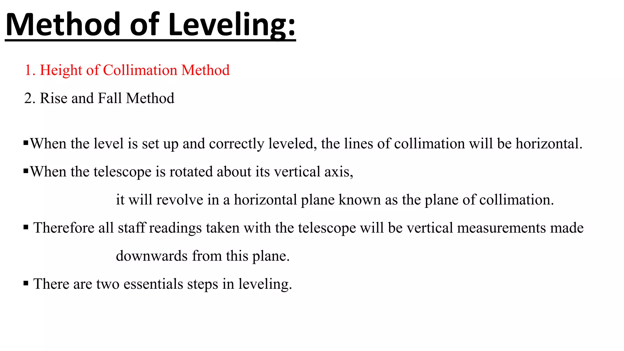 LEVELLING METHODS AND INSTRUMENTS IN SURVEYING | PPTX