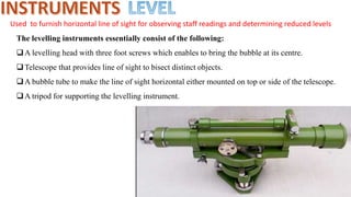LEVELLING METHODS AND INSTRUMENTS IN SURVEYING | PPTX