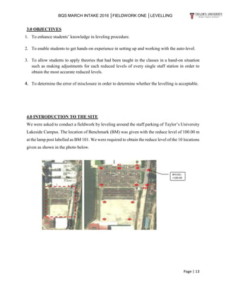 Levelling report-1 | PDF