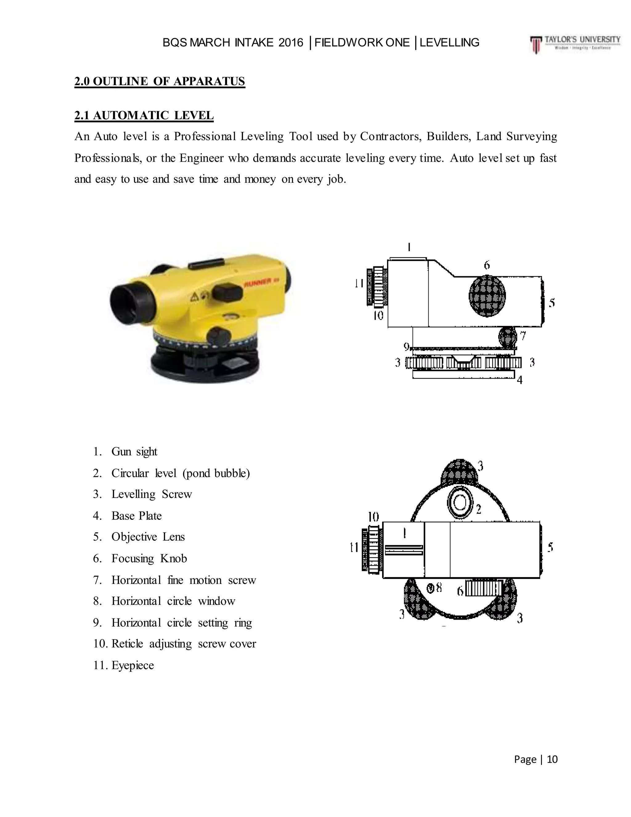 Levelling report | DOCX