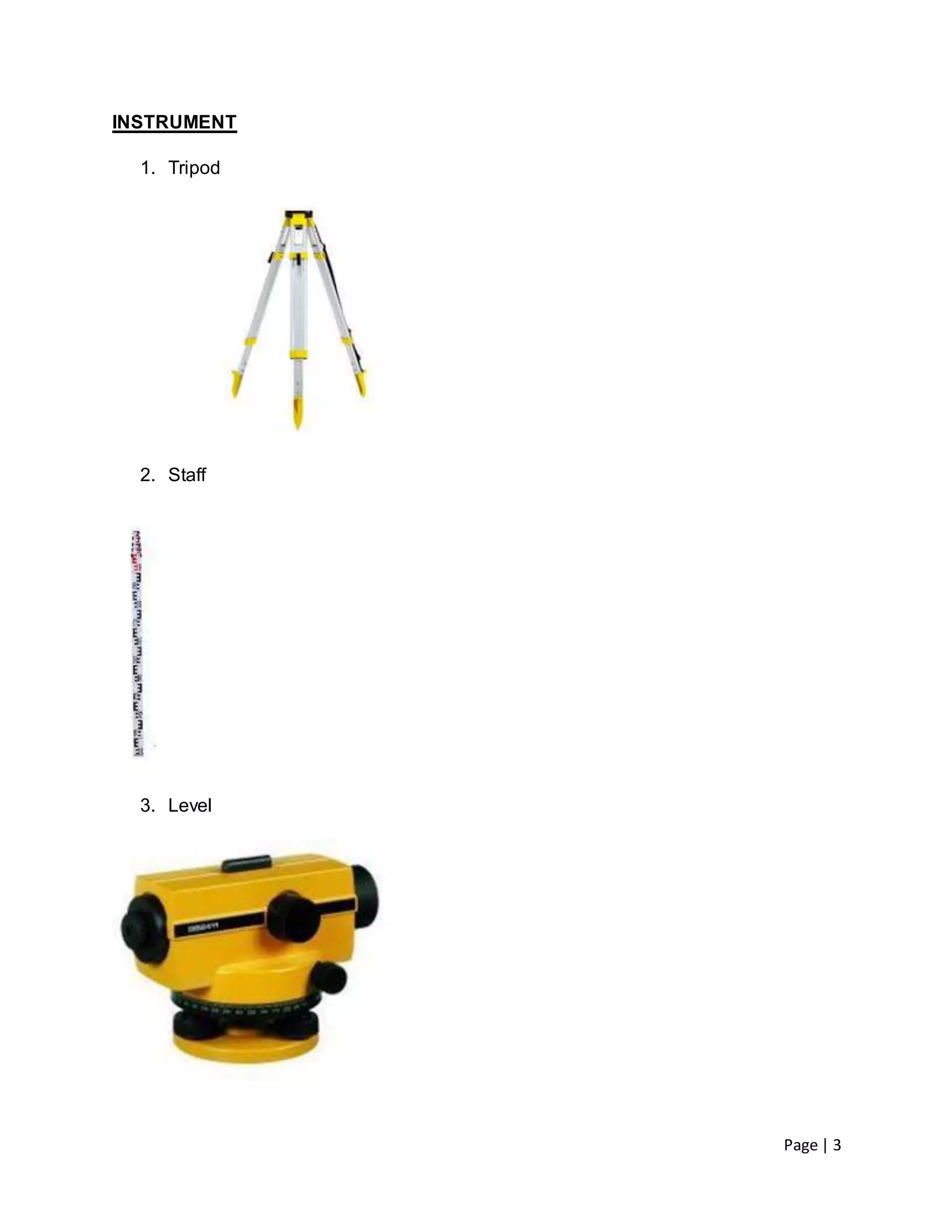 engineering survey 1 report levelling | DOCX