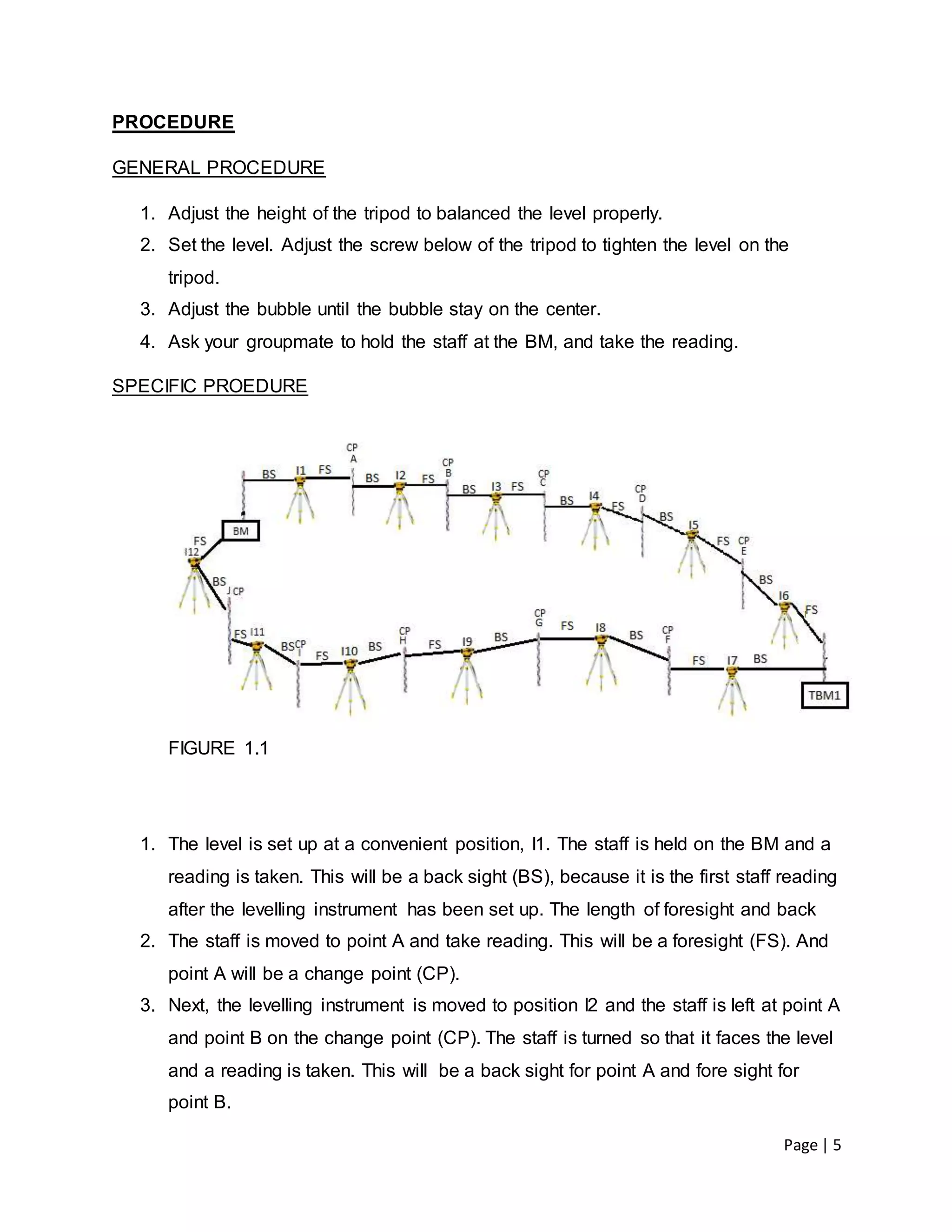 engineering survey 1 report levelling | DOCX