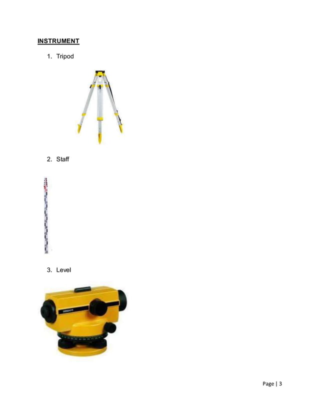engineering survey 1 report levelling | DOCX