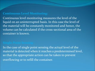 Level Measurement | PPT