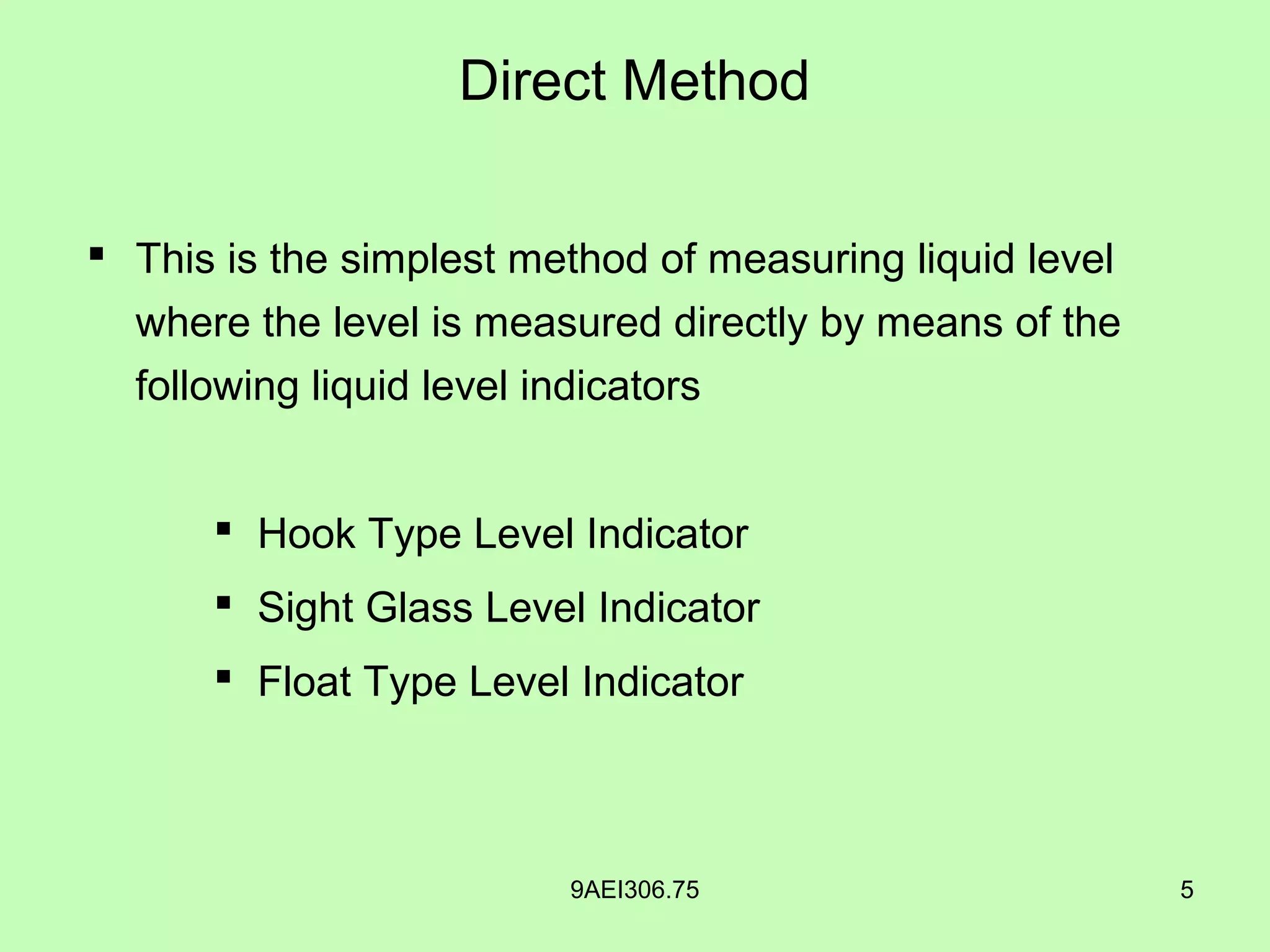 Level measurement | PPT