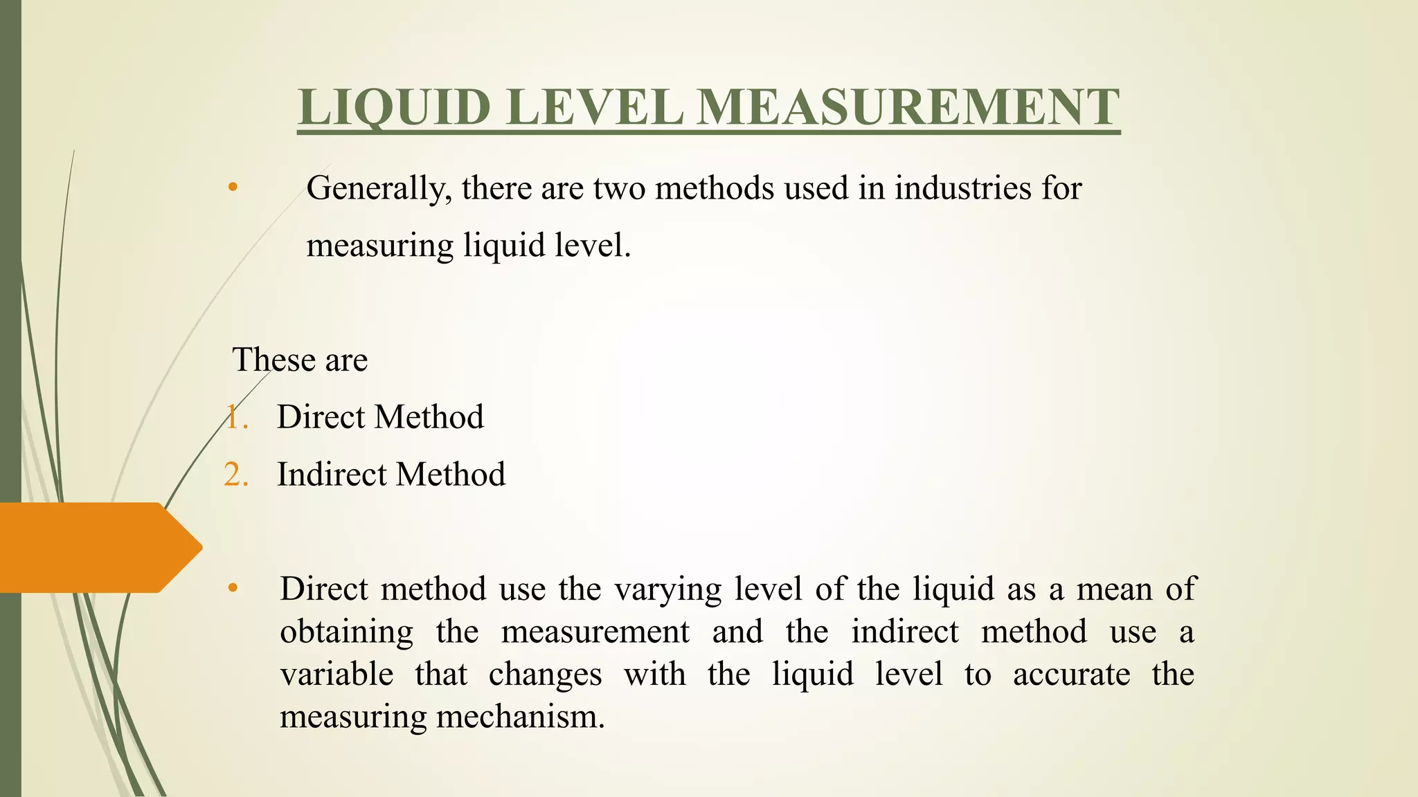 Level measurement | PPTX