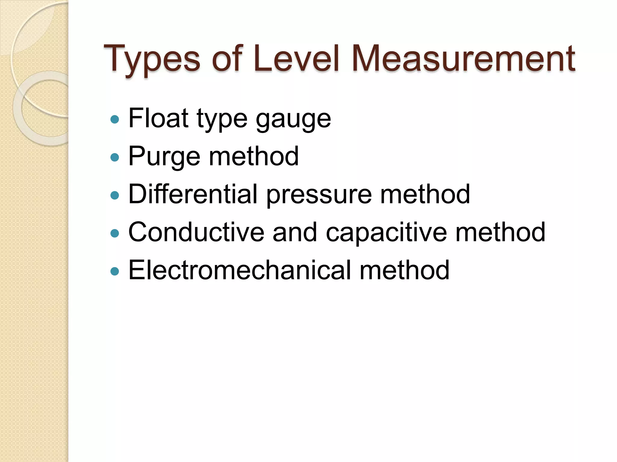 Level measurement | PPT