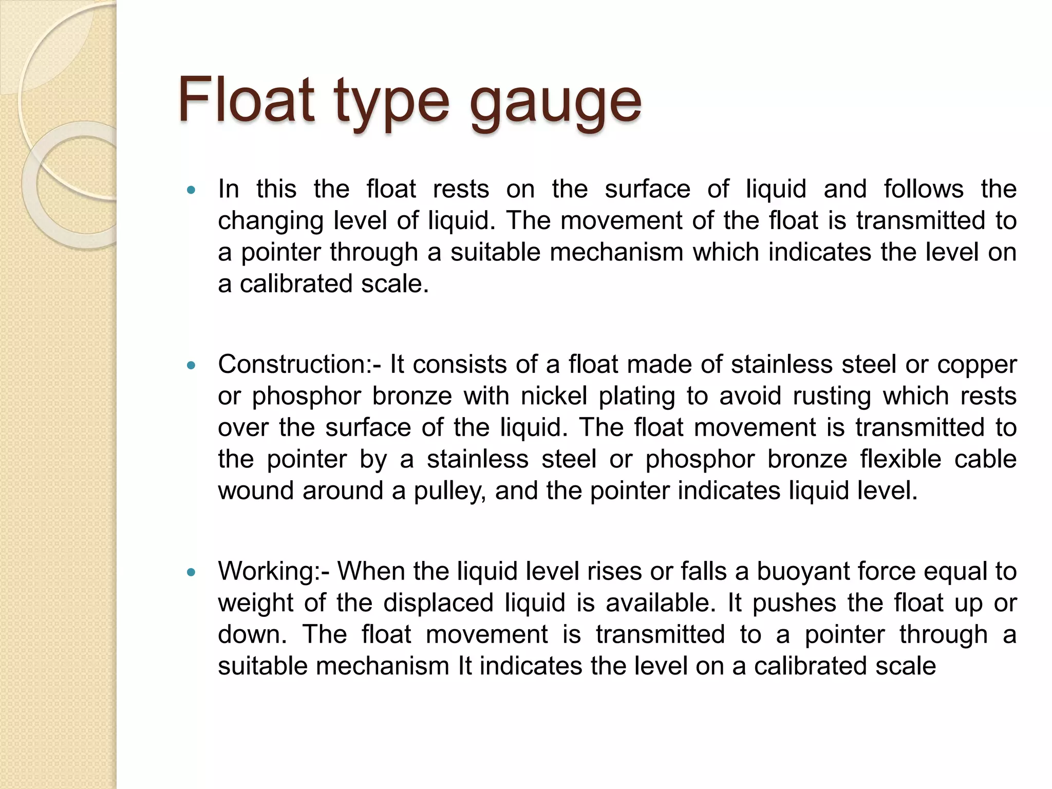 Level measurement | PPTX