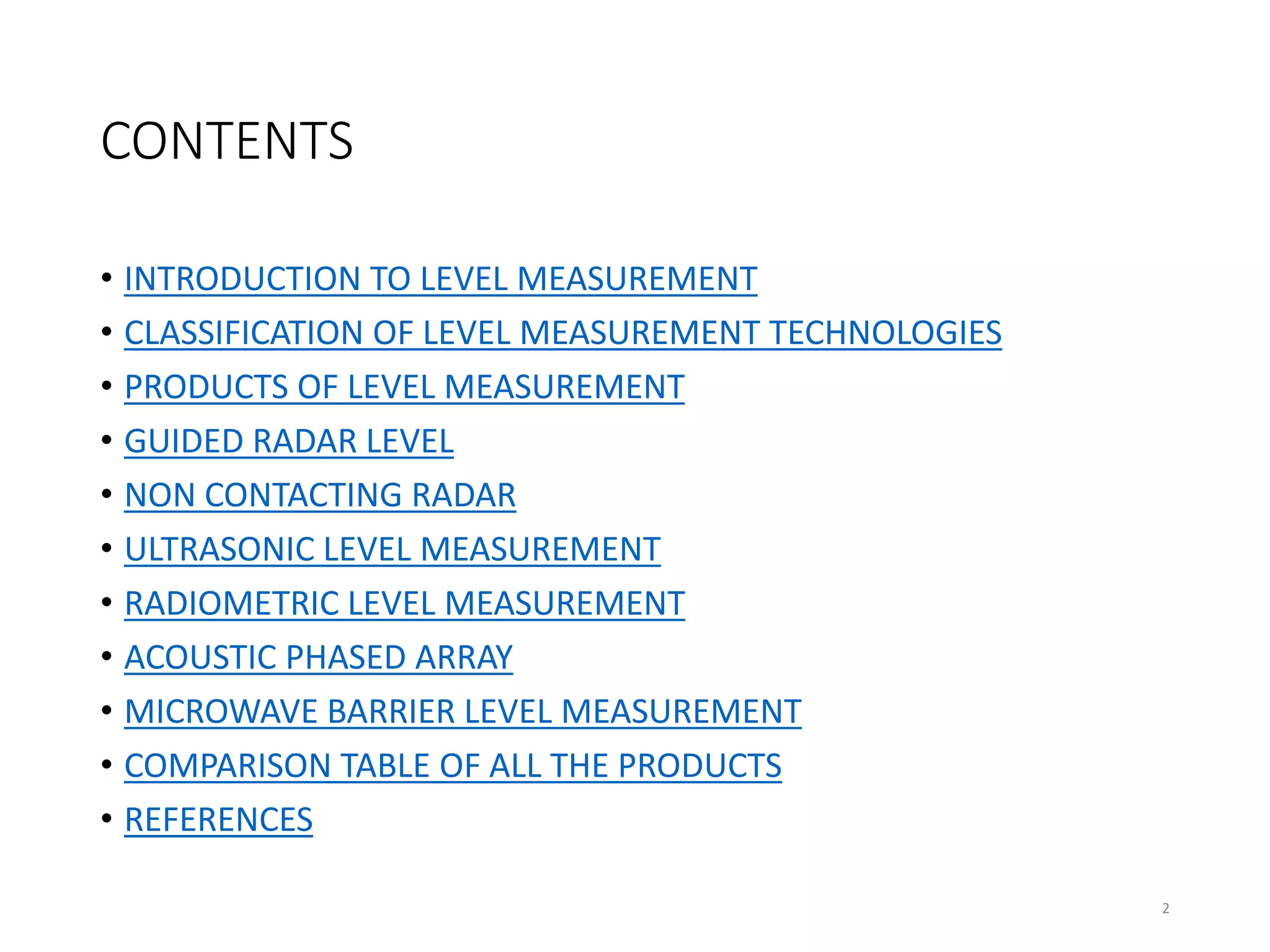 Level measurement | PPTX