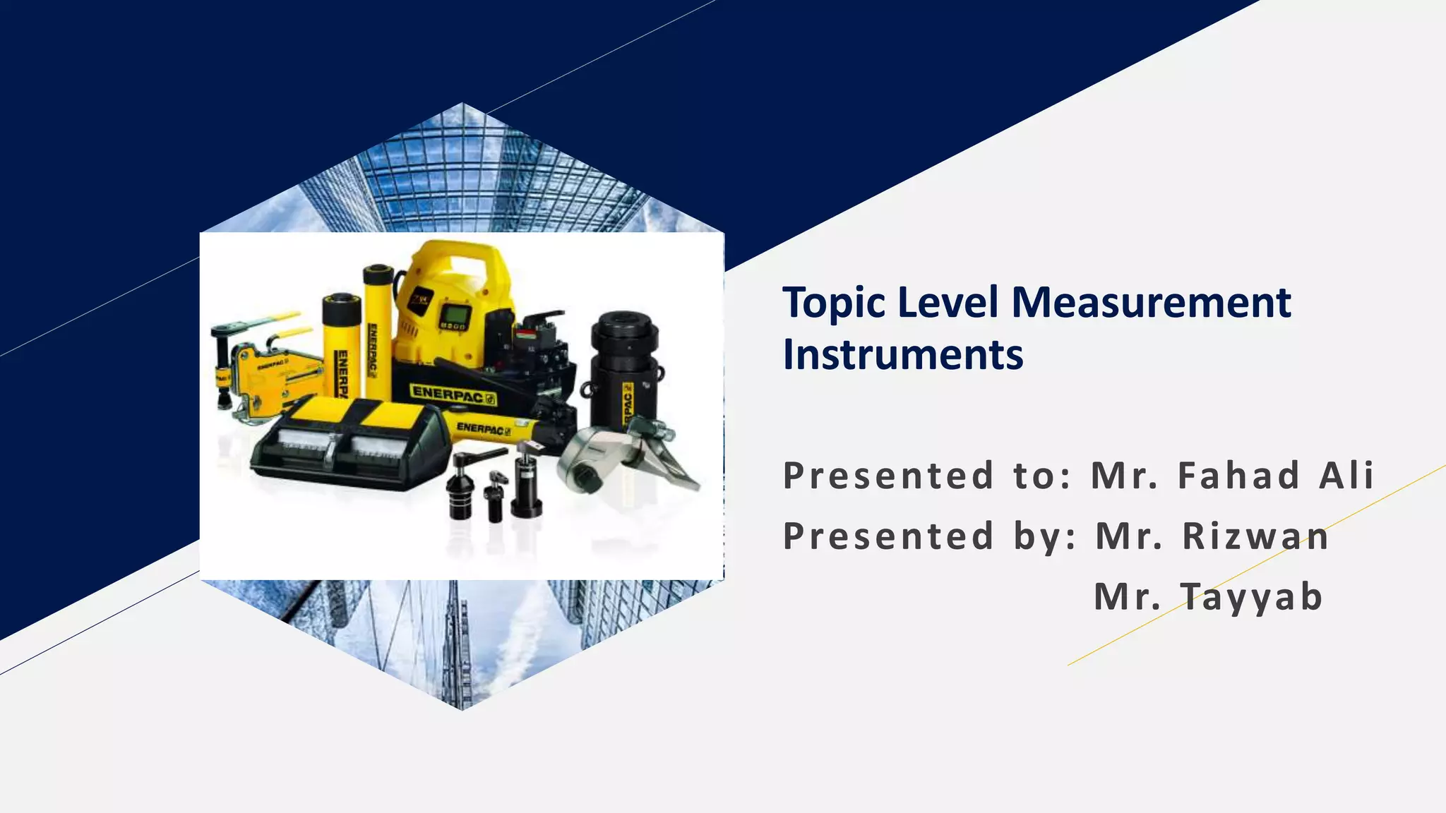 Level measurement instruments | PPTX