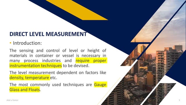 Level measurement instruments | PPTX | Physics | Science