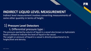 Level measurement instruments | PPTX