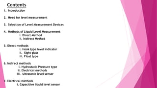 Level measurement ppt | PPTX