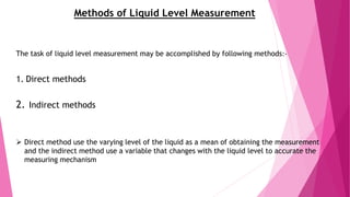 Level measurement ppt | PPTX