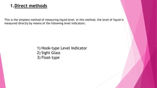 Level measurement ppt | PPTX