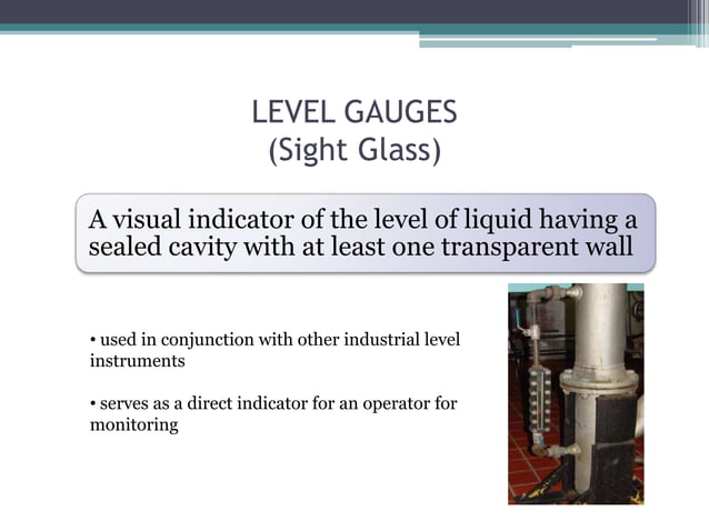Level measuring instruments | PPTX | Physics | Science