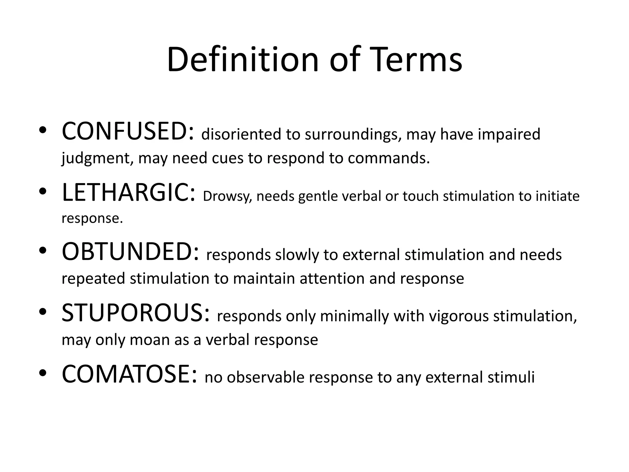 Level of consciousness (GCS) | PPTX