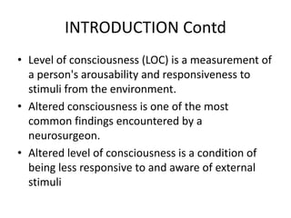 Level of consciousness (GCS) | PPTX