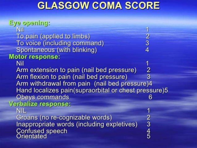 Level of consciousness (GCS) | PPT