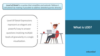 Tableau LOD Expressions | Edureka | PDF