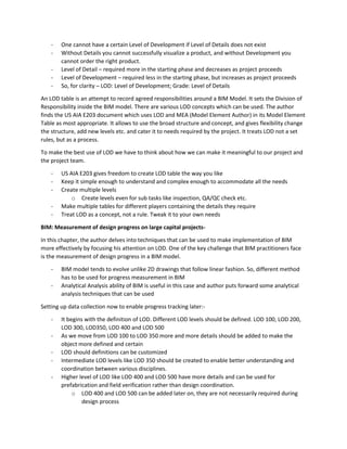 Level of development - BIM | PDF