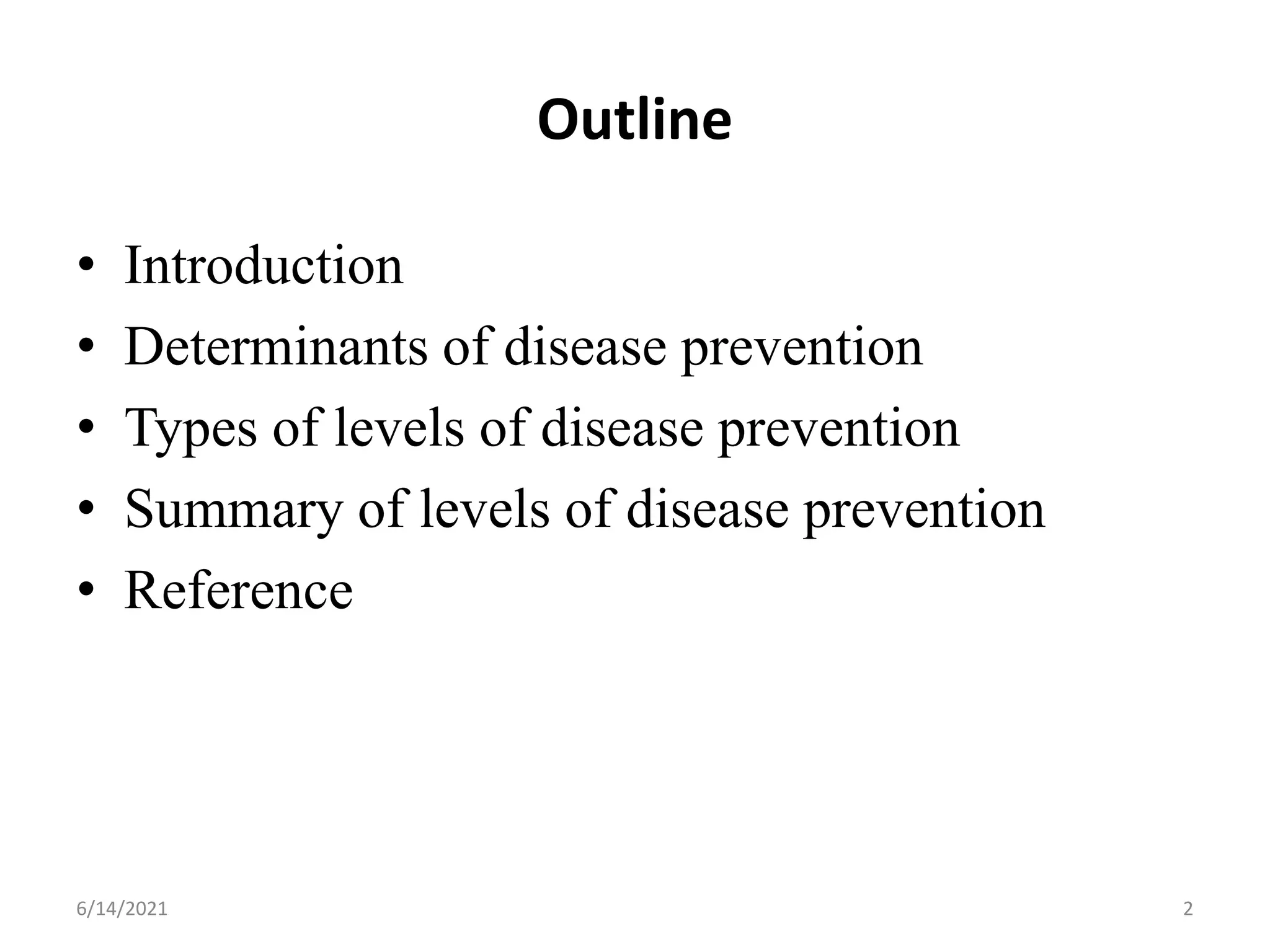 Levels of disease prevention | PPTX