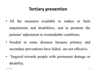 Levels of disease prevention | PPTX