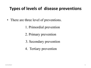 Levels of disease prevention | PPTX