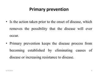 Levels of disease prevention | PPTX