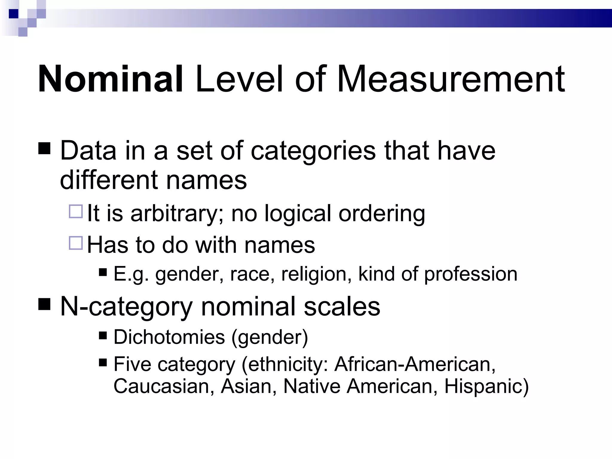 Level Of Measurement | PPT