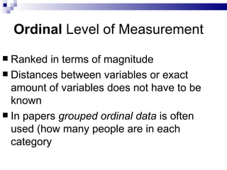 Level Of Measurement | PPT