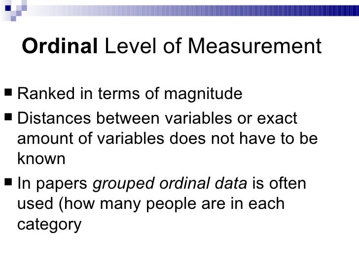 Level Of Measurement