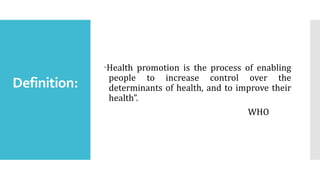 Health Promotion and Levels of Prevention.pptx