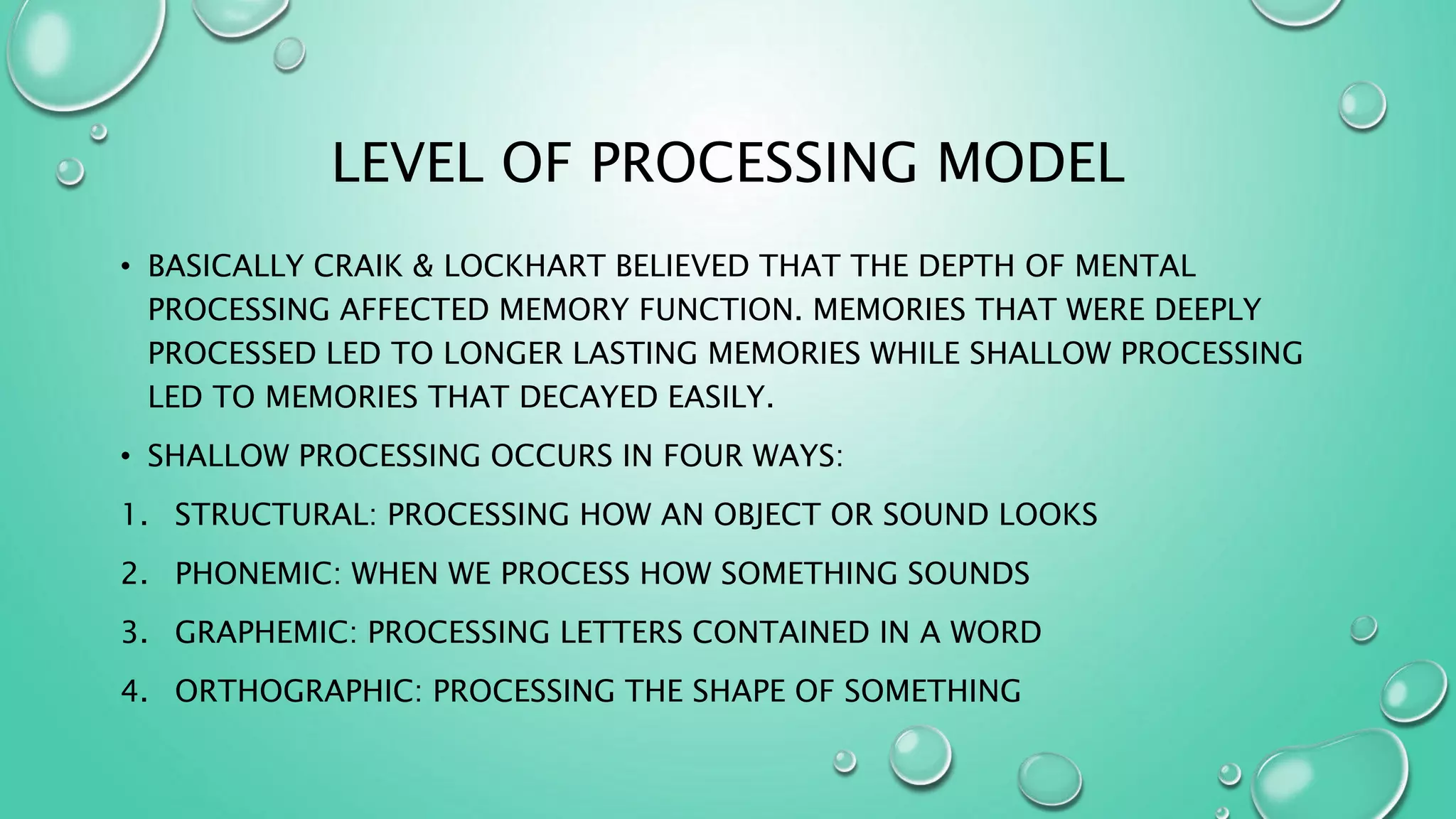Level of processing | PPTX