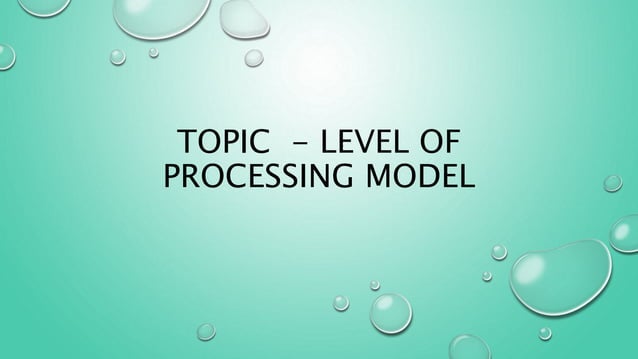 Level of processing | PPTX | Artificial Intelligence | Technology ...