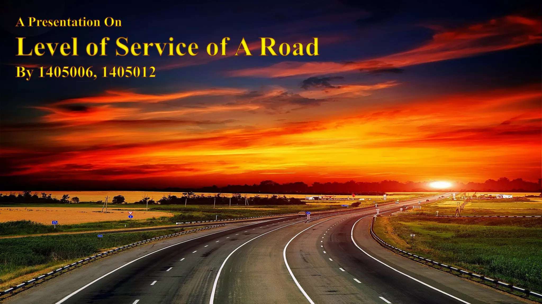 Level of Service(LOS) of a road with Calculation Method | PDF