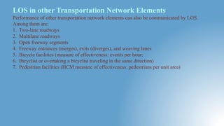 Level of Service(LOS) of a road with Calculation Method | PDF